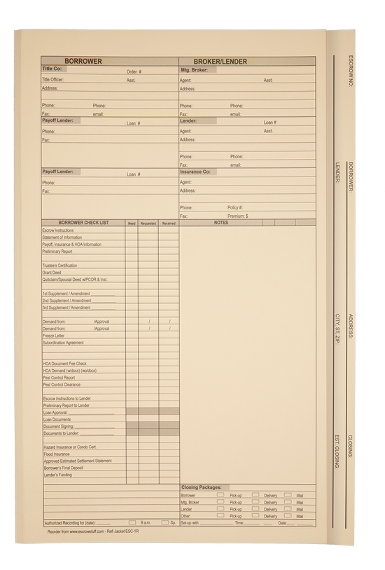 Escrow Refi Folder – EscrowStuff
