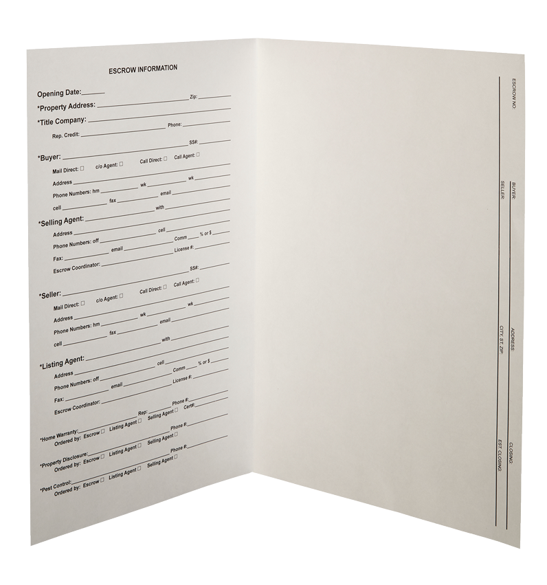 Escrow Sale Folder – EscrowStuff